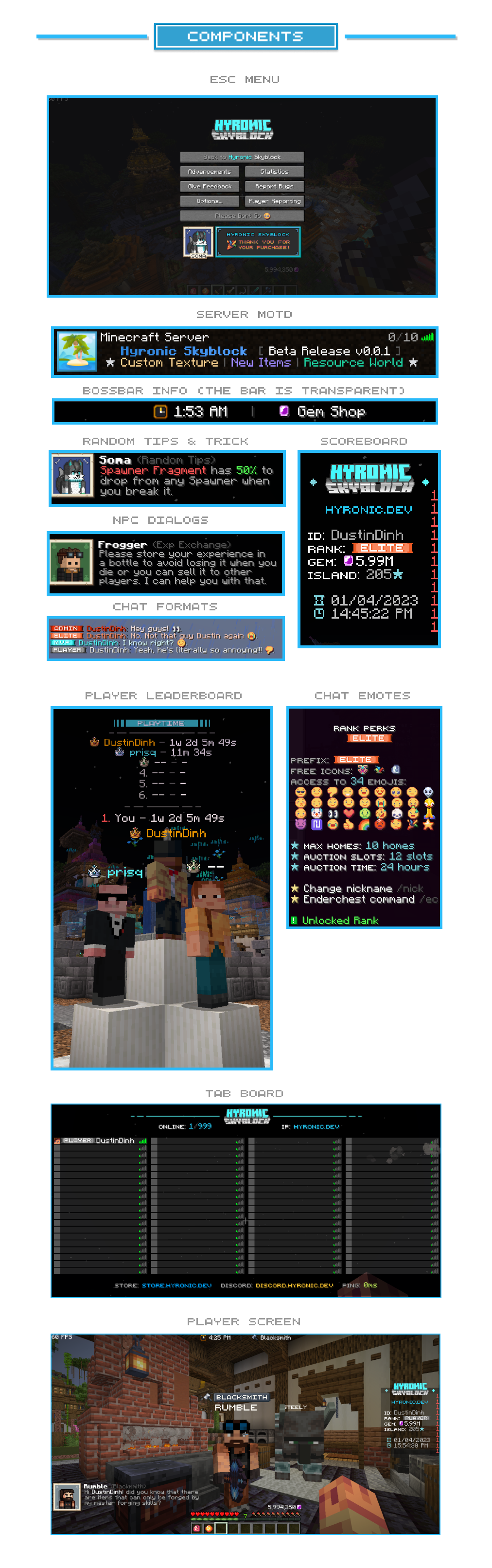 🎫服务端 - Hyronic Skyblock Setup - 高质量空岛服务端，材质，家具，GUI，玩法拓展 | 我的世界Tinksp资源论坛 我的世界插件 我的世界模型 我的世界中文论坛